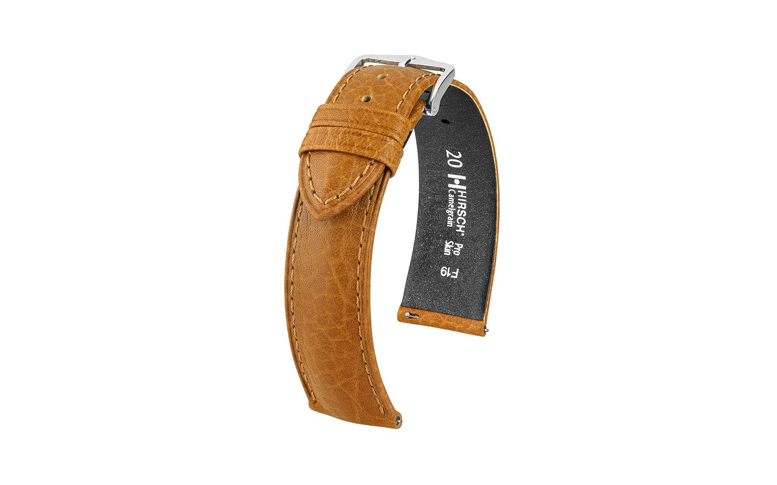 Men's Camel Grain Leather Watch Straps - allwatchbands.com