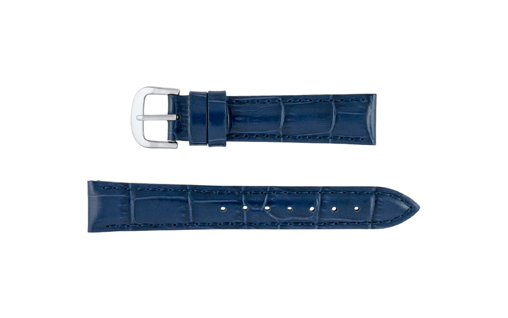 Stuller Women's Blue Alligator Grain Leather Watch Strap ...